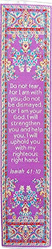 Do Not Be Afraid, Themed Assortment of 4 Woven Fabric Bible Verse Bookmarks, Silky Soft & Flexible Religious Bookmarkers for Novels Books & Bibles, Woven Design, Memory Verse Gift