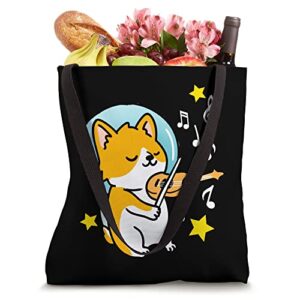 Corgi Astronaut Playing Violin Tote Bag