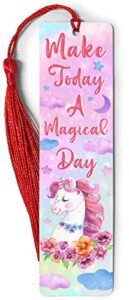 goleex unicorn metal bookmark with ruler for kids women girls teens friends book lovers readers colorful rainbow magnetic bookmarks birthday gifts holiday party animal bookmarkers