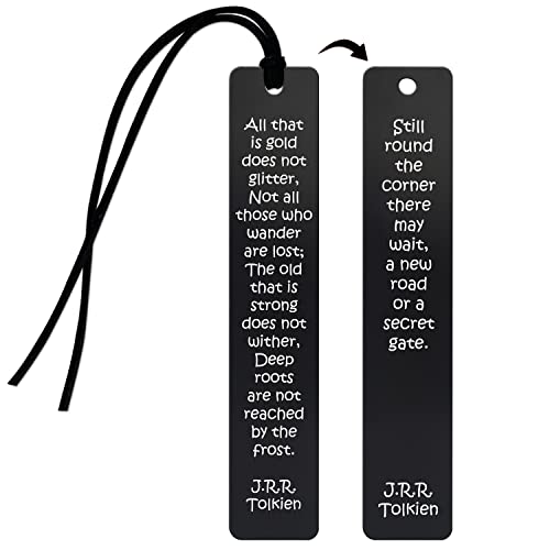 J.R.R.Tolkien Inspirational Quotes Bookmarks (Double-Sided Engraving), Thank You Gifts for Family, Men, Women, Book Lover, Friends, Bookworm, Colleague, Her, Him-Ydbook3