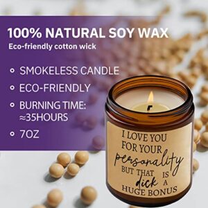 ENCOINK Funny Gifts for Boyfriend, Gift for Husband, Funny Scented Candles for Men, Valentines Day Gifts for Him, Boyfriend, Husband, Boyfriend Birthday Gift, Naughty Gifts for Him(Lavender)