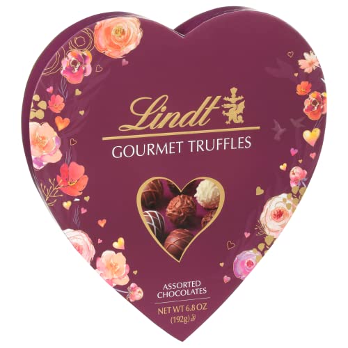 Lindt Assorted Gourmet Chocolate Candy Truffles, Valentine's Day Box of Assorted Chocolate, 6.8 oz.