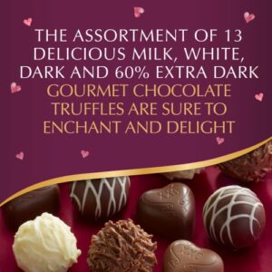 Lindt Assorted Gourmet Chocolate Candy Truffles, Valentine's Day Box of Assorted Chocolate, 6.8 oz.