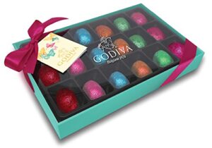 godiva chocolatier foil wrapped eggs, 18 pieces