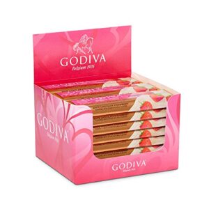 godiva chocolatier 24 piece valentine’s day white chocolate strawberry bar