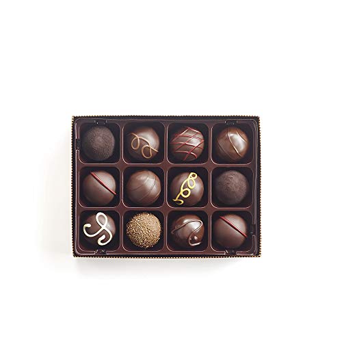 Godiva Chocolatier Assorted Dark Chocolate Truffles Gift Box, 12 pc.