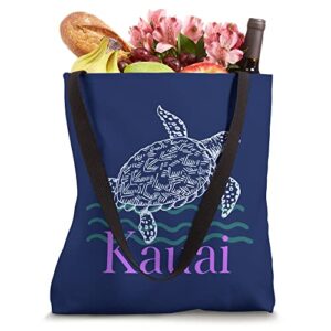 Kauai Hawaiian Island Swimming Sea Turtle Hawaii Souvenir Tote Bag