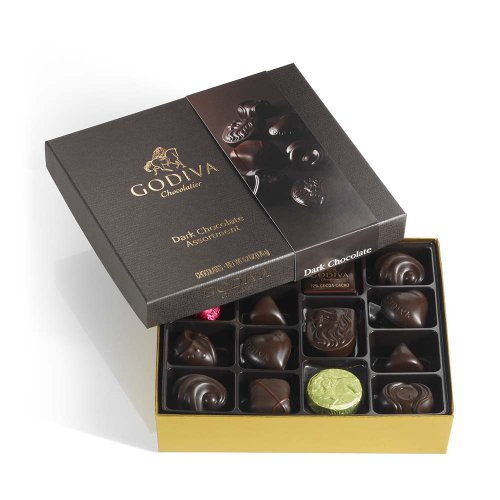 Godiva Chocolate Dark Chocolate Gift Box, 16 pc, 6.2 oz