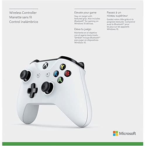 Microsoft Xbox One Wireless Video Gaming Controller, White (Renewed)