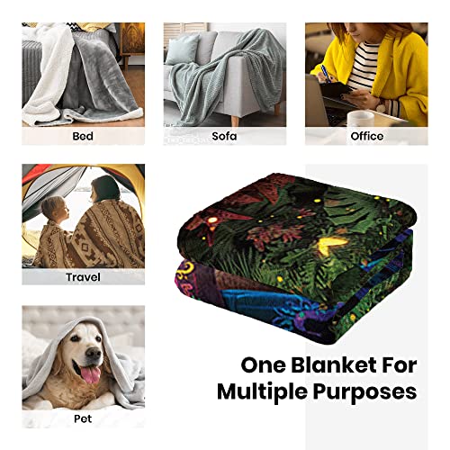 Abyx Fleece Blanket Throw Cute Lightweight Super Soft Cozy Sofa Bed Blankets Microfiber Throws for All Seasons 50''x40'', IERSFV58-{id}