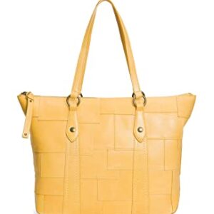 Frye Melissa Patchwork Zip Shopper, Yellow