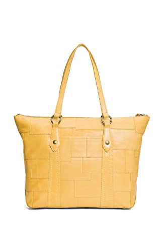 Frye Melissa Patchwork Zip Shopper, Yellow