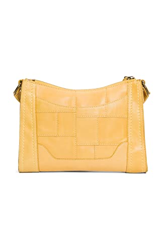 Frye Womens Melissa Patchwork Zip Crossbody Bag, Yellow, One Size US