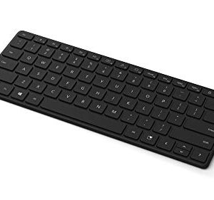 Microsoft Designer Compact Keyboard - Matte Black. Standalone Wireless Bluetooth Keyboard. Compatible with Bluetooth Enabled PCs/Mac