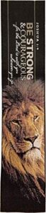 logos bookmark – be strong & courageous – joshua 1:9, christian cloth carpet bookmark