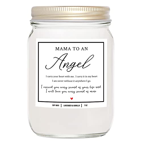 YouNique Designs Miscarriage Candle for Mothers, 7 Ounces, Loss of Baby Sympathy Gifts, Infant Loss Memorial Gifts, White All Natural Soy Vegan Aromatherapy Candles for Home (Lavender & Vanilla)