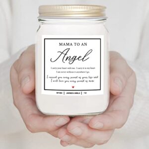 YouNique Designs Miscarriage Candle for Mothers, 7 Ounces, Loss of Baby Sympathy Gifts, Infant Loss Memorial Gifts, White All Natural Soy Vegan Aromatherapy Candles for Home (Lavender & Vanilla)