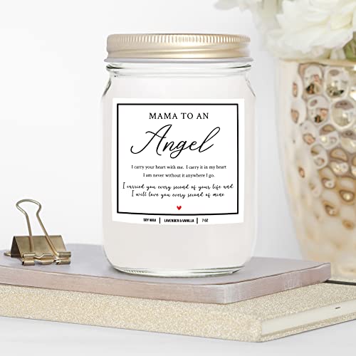 YouNique Designs Miscarriage Candle for Mothers, 7 Ounces, Loss of Baby Sympathy Gifts, Infant Loss Memorial Gifts, White All Natural Soy Vegan Aromatherapy Candles for Home (Lavender & Vanilla)