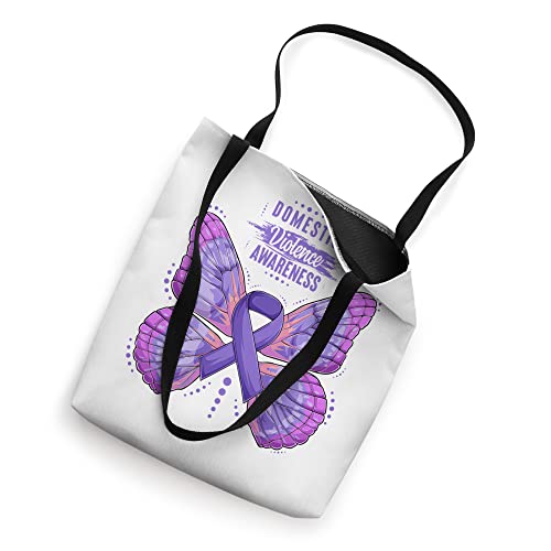 Family Domestic Violence Awareness Purple Ribbon butterfly Tote Bag