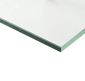 Pro Safe Glass 8" X 48" Rectangle Tempered Clear Floating Glass Shelf - Glass Only