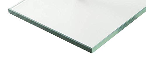 Pro Safe Glass 8" X 48" Rectangle Tempered Clear Floating Glass Shelf - Glass Only