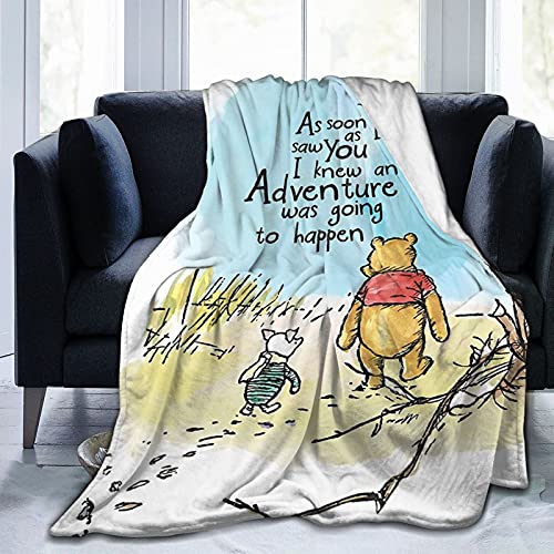 Cute Blanket Flannel Fleece Throw Blankets Best Friend Super Soft Cozy Warm Plush Bedding Women Bedroom 60"x50"