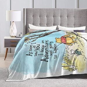 Cute Blanket Flannel Fleece Throw Blankets Best Friend Super Soft Cozy Warm Plush Bedding Women Bedroom 60"x50"