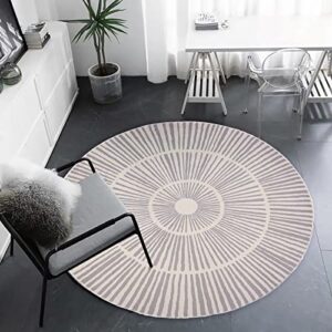 tealp round area rug 4ft circle rugs fluffy bedroom rug ultra soft farmhouse throw rugs living room rug modern aesthetic rug carpet for bedroom dorm indoor home decor, 47.2″ grey