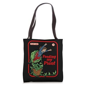 feeding my plant occult horror goth vintage childgame tote bag