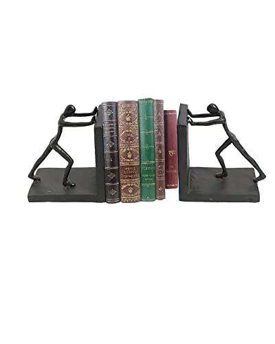 Book Ends Metal Heavy Duty Bookends for Shelves Universal Premium Office Bookends Metal Man Hand Push Creative Shape Bookends for Shelves Decor for Bedroom Library Office Reader Love Gift