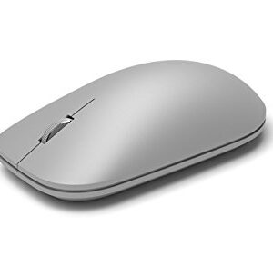 Microsoft Modern Mouse, Silver. Comfortable Right/Left Hand Use Design with Metal Scroll Wheel, Wireless, Bluetooth for PC/Laptop/Desktop, Works with Mac/Windows 8/10/11 Computers