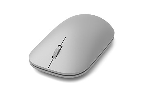 Microsoft Modern Mouse, Silver. Comfortable Right/Left Hand Use Design with Metal Scroll Wheel, Wireless, Bluetooth for PC/Laptop/Desktop, Works with Mac/Windows 8/10/11 Computers