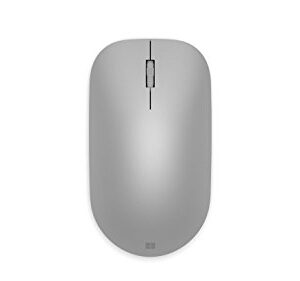 Microsoft Modern Mouse, Silver. Comfortable Right/Left Hand Use Design with Metal Scroll Wheel, Wireless, Bluetooth for PC/Laptop/Desktop, Works with Mac/Windows 8/10/11 Computers