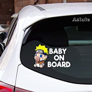 ASTUTE GRACE Cute Baby on Board Safety Color Printed Sticker| 8x5 inch Approx| AG-622