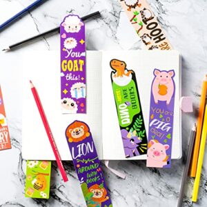 3sscha 72Pcs Animals Bookmarks Shark Cartoon Hilarious Reading Bookmarks for Kids Teacher Student Classroom Reward Supplies Gift for Children Page Markers for Adults Reading Lover Home Office Library