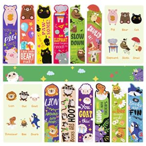 3sscha 72Pcs Animals Bookmarks Shark Cartoon Hilarious Reading Bookmarks for Kids Teacher Student Classroom Reward Supplies Gift for Children Page Markers for Adults Reading Lover Home Office Library