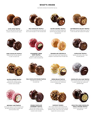 Godiva Chocolatier Signature Truffles Gift Box with Red Ribbon – 36 Piece Assorted Milk, White and Dark Chocolate Truffles with Gourmet Fillings - Unique Gift for Chocolate Lovers