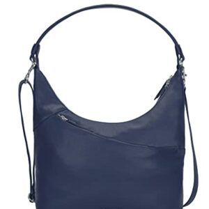 MARC PETER Lucy Blue Nappa Leather Hobo Bag for Women | Top Handle Satchel | Women Fashion Shoulder Bag