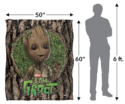 I Am Groot Blanket, 50"x60" Groot Waving Silky Touch Super Soft Throw Blanket