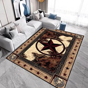 rustic western texas star wood panel art modern area rugs non-slip throw rugs floor carpet runner rugs doormat home decor for kitchen bedroom living room 5’x7′