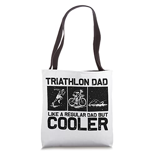 Funny Triathlon Design For Men Dad Swim Bike Run Triathletes Tote Bag