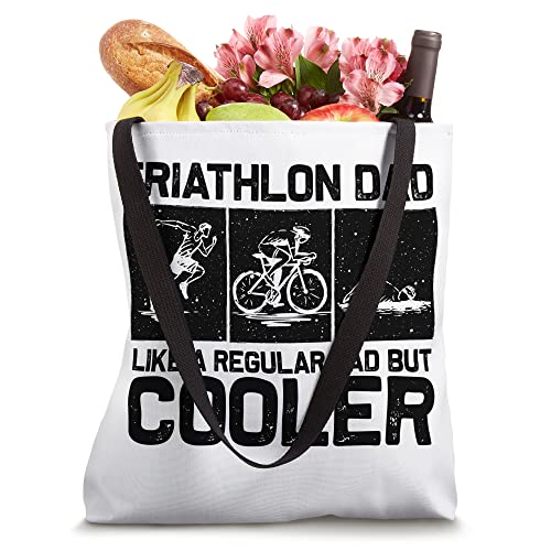 Funny Triathlon Design For Men Dad Swim Bike Run Triathletes Tote Bag