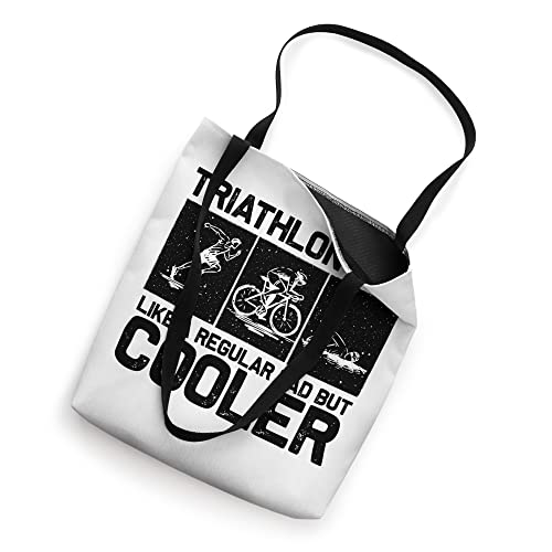 Funny Triathlon Design For Men Dad Swim Bike Run Triathletes Tote Bag