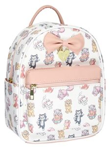 disney cats saffiano faux leather tote bag mini backpack