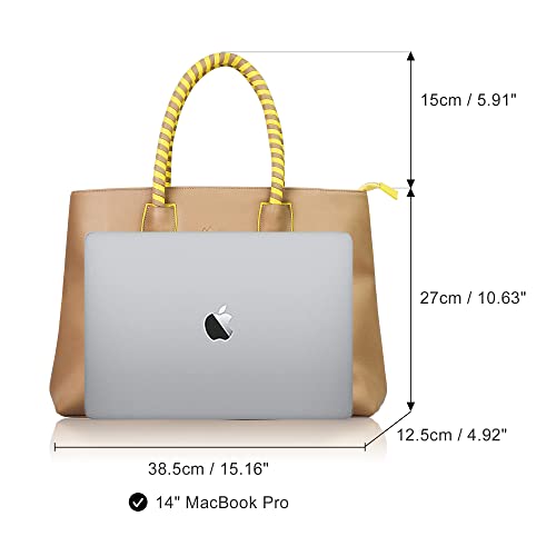 Women's Tote Bag Top Handle Handbag for Women, Large Capacity Special Design Handle with Soft PU Leather