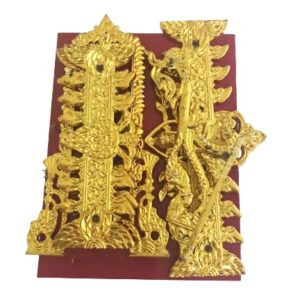 linnilyn Buddha Wood Shelf Wall Buddhist Display Vintage Gold Red Shrine 11 inches