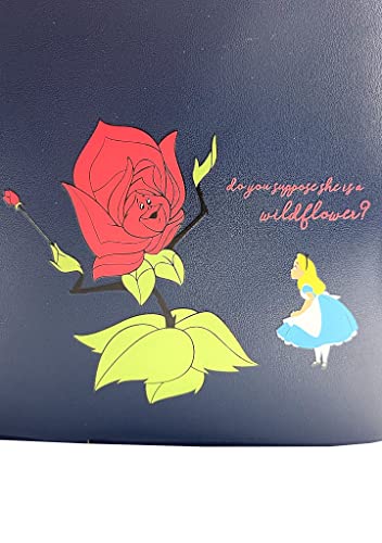 Loungefly X LASR Exclusive Disney Alice in Wonderland Golden Afternoon AOP Mini Backpack - Fashion Cute Purses Backpacks