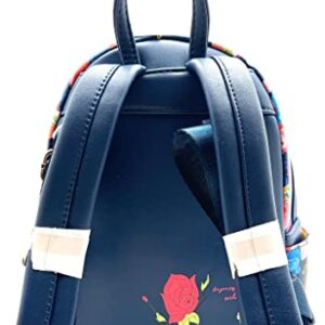 Loungefly X LASR Exclusive Disney Alice in Wonderland Golden Afternoon AOP Mini Backpack - Fashion Cute Purses Backpacks