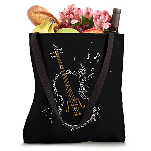 Violin Notes Music Violonist String Instrument Tote Bag