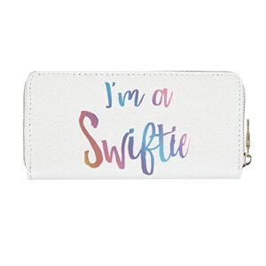 xyzone i’m a swiftie wallet taylor team wallets pu leather zip around purse for ts fans gift music lover merchandise